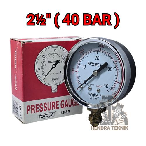 Jual MANOMETER KOMPRESOR 2.5 INCH 2 1/2" 40 BAR 60 BAR RAKET PENGUKUR ...
