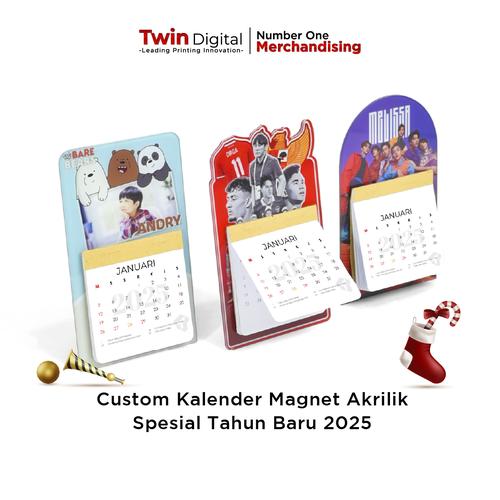 Jual Kalender Magnet Akrilik Custom Mini Kalender Premium - Kalender ...