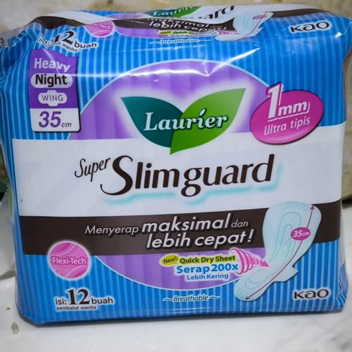 Jual Laurier super slimguard 35 cm isi 12 pads night pembalut ultra ...