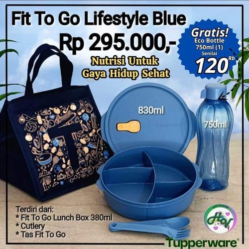 Jual TUPPERWARE FIT TO GO with Bag Kotak Bekal Sekat 4 Lunch Box Set ...