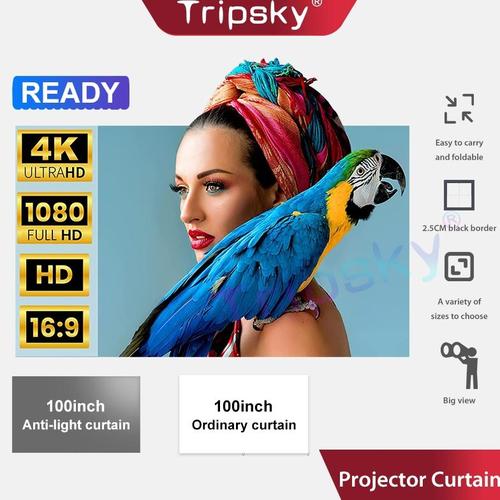 Jual Tripsky NEW Layar Dinding Proyektor Tahan Cahaya Layar Dinding ...