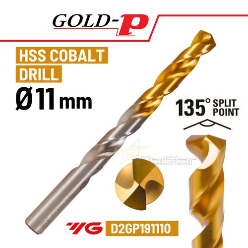 Jual Mata Bor 11 mm HSS Co 8 Cobalt Gold P Split Point YG-1 Mata Bor ...