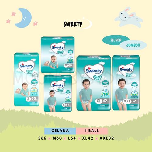 Jual SWEETY SILVER PANTS CLOUD SOFT JUMBO POPOK BAYI TIPE CELANA (S66 ...
