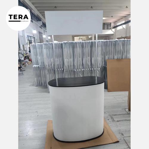 Jual Meja Promosi Kayu | Polycounter curve | Meja Pameran Portabel ...