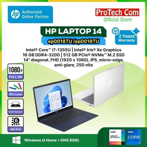 Promo HP LAPTOP 14-EP0018TU EP0019TU i7-1355U 16GB 512GB 14" FHD IPS ...
