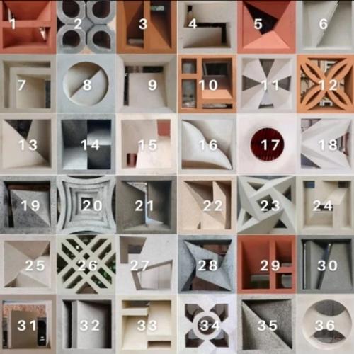 Jual Roster beton minimalis 20cm x 20cm, all varian motif, roster beton ...