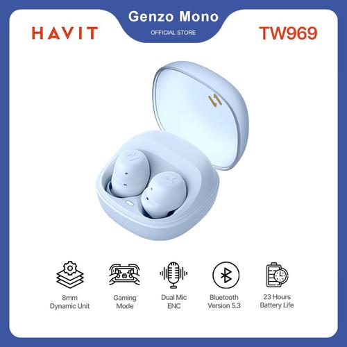 Jual Havit TW969 True Wireless Smart Touch Control with Dual Mic ENC and Low Latency Game Mode ...