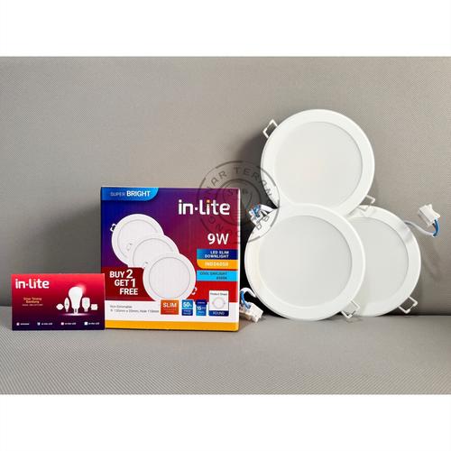 Jual PAKET BELI 2 GRATIS 1 LED SLIM DOWNLIGHT INBOW INLITE MULTIPACK 9W ...
