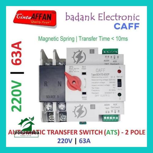 Jual ATS AC 63A 220V 2P Automatic Transfer Switch Solar Cell PV Panel ...