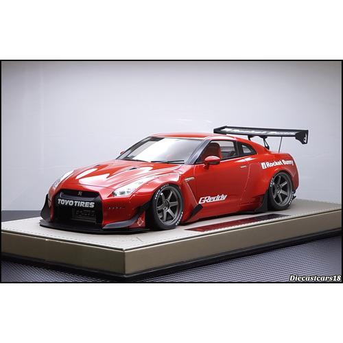 Jual 1/18 Makeup Model Nissan GTR R35 Rocket Bunny Red Metallic ...