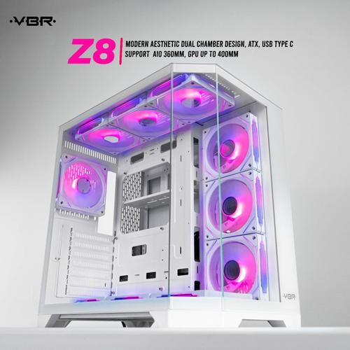 Jual VBR Z-8 Dual Chamber Tempered Glass ATX Gaming Case - Hitam - Kota ...