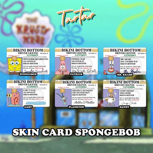 Promo SKIN / STICKER KARTU ATM / E MONEY / FLAZZ - SPONGEBOB DRIVING ...
