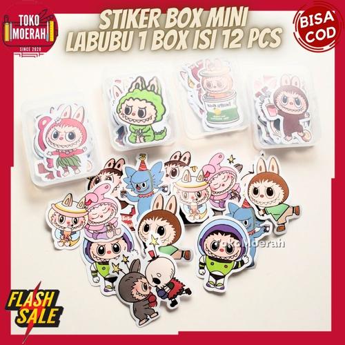 Jual STIKER BOX MINI LABUBU 1 BOX 12pcs STIKER LABEL LABUBU LUCU UNIK ...