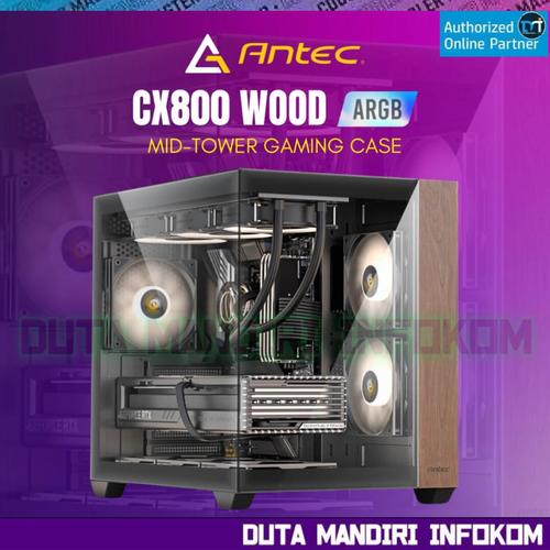 Promo Antec CX800 Wood ARGB - 270° Panoramic Tempered Glass Front ...