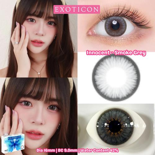 Jual Softlens X2 Innocent Normal / Soflen Innocent Exoticon Big Eyes - SMOKE GREY, Minus - Kota ...