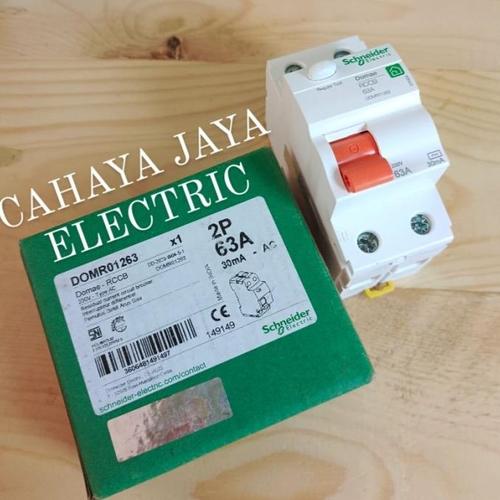 Jual RCCB ELCB DOMAE SCHNEIDER 2P 63A 30MA DOMR01263 ORIGINAL MADE IN INDIA TERBARU - Kota ...
