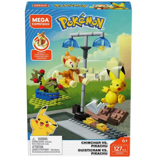 Jual Mega Construx Pokemon Chimchar VS Pikachu bricks original fisher ...