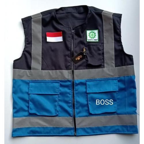 Jual ROMPI SAFETY HITAM BIRU PERTAMINA FREE LOGO K3 BENDERA GRADE A ...