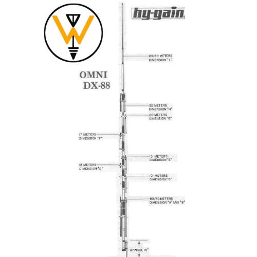 Jual HY-GAIN HYGAIN DX-88 VERTICAL 80-10M ANTENNA || ANTENA HY GAIN DX 88 - Kota Surabaya ...