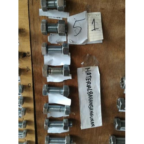 Jual baut m 20 panjang 90 mm baut besi putih baut 20 x 90 mm - Jakarta ...