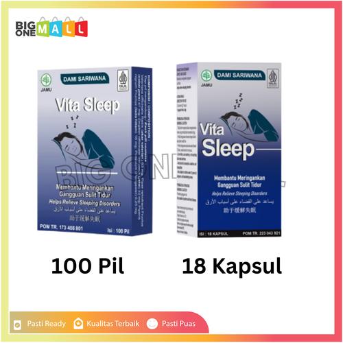 Jual Obat Herbal Vita Sleep Kapsul, Mengatasi Insomnia Gangguan Sulit ...