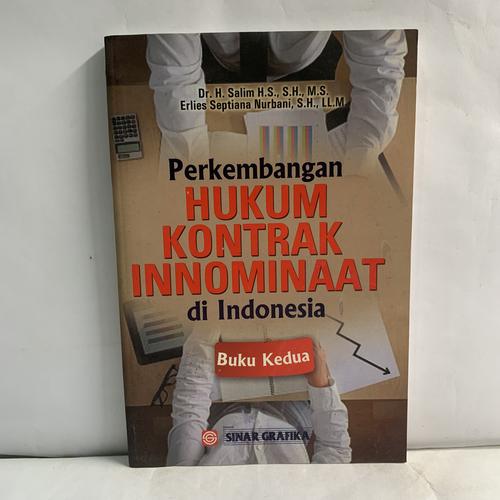 Jual perkembangan hukum kontrak innominaat di indonesia buku kedua by Dr salim ORIGINAL ...