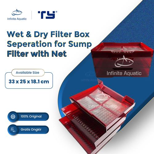 Jual Wet & Dry Filter Separation Box For Sump Filter Aquarium With Net ...