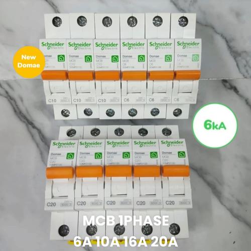 Jual MCB DOMAE SCHNEIDER 6A/10A/16A/20A 1PHASE 1phase 1P 6KA ORIGINAL - 10A (DOMF01110 ...