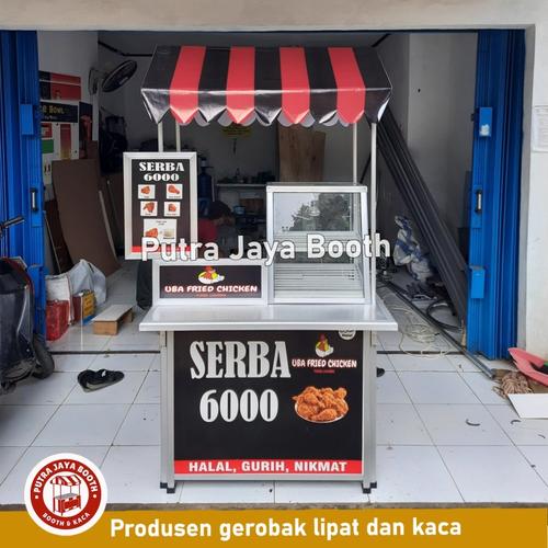Jual Booth Portable + Etalase ayam goreng + Bahan premium + Atap Lurus ...