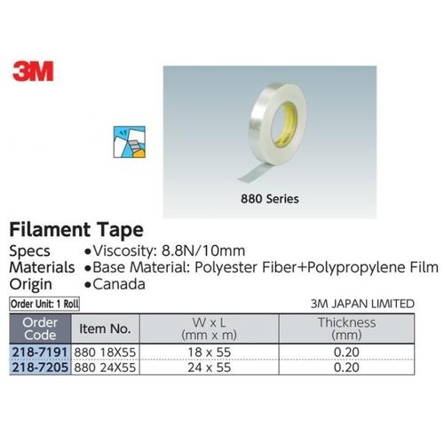 Jual Filament Tape 880 24mm x 55m 3M 880 24X55 - Kab. Bekasi - Adara ...