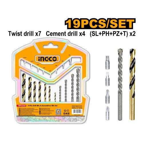 Jual Mata Bor set 19pcs Besi Beton Obeng Metal Screw Skrup INGCO AKSDB1901 - 19 Pcs - Jakarta ...