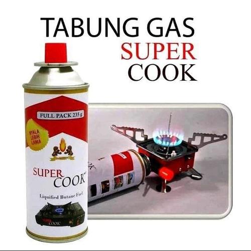 Jual Tabung Gas SUPERCOOK 235g - Gas Kaleng Kompor Portable - ORIGINAL ...
