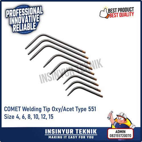 Jual CIGWELD COMET Welding Tip Oxy/Acet Type 551 size 4, 8, 10, 12 - 4 ...