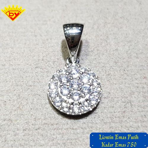 Jual Liontin Emas Putih Permata Zirconia Baru Kadar Emas 750 - Jakarta ...