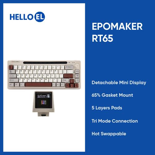 Jual EPOMAKER RT65 Detachable Mini Display 65% 5 Layer Mechanical ...