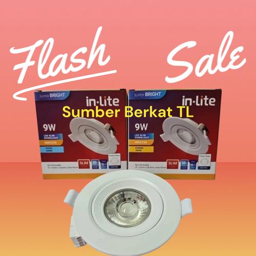 Jual Slim Downlight Led Inlite INDC 236 9 Watt Spotlight In-Lite ...