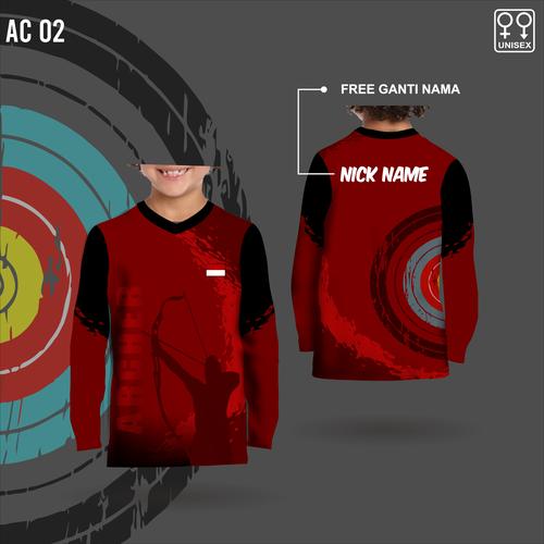 Jual jersey anak archery kaos baju panahan free custom nama dan logo ...
