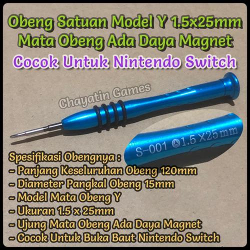 Jual Obeng Ponsel HP Satuan Model Y Ukuran 1.5 x 2mm For Nintendo ...