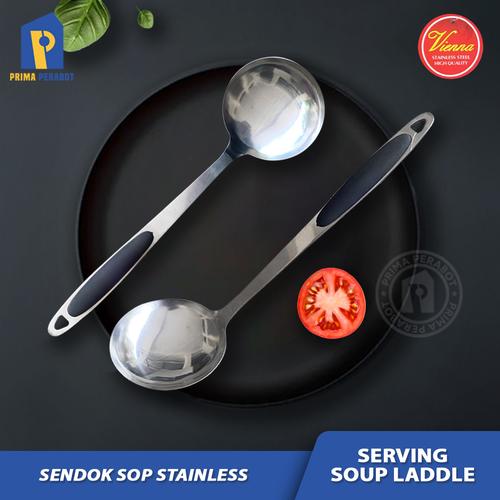 Jual Sendok Soup Sop Stainless Gagang Bakelite Serving Spoon Ladle ...