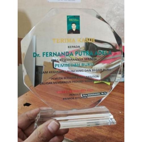 Jual plakat acrylik segi 8/plakat wisuda/plakat KKN/plakat penghargaan ...