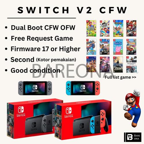 Jual Nintendo Switch V2 CFW OFW (FREE ISI GAME) Dualboot Fullgame ...