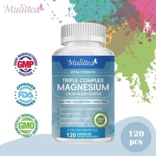 Jual MULITTEA MAGNESIUM TRIPLE COMPLEX 2000MG GLYCINATE 500MG 120 ...