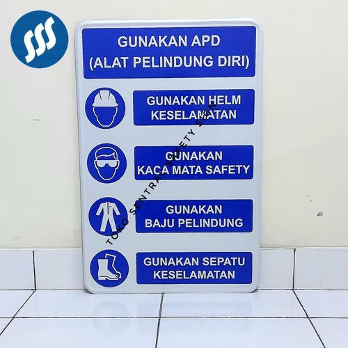 Jual Rambu K3 Kawasan Wajib APD 60x40cm Alumunium - Jakarta Barat ...