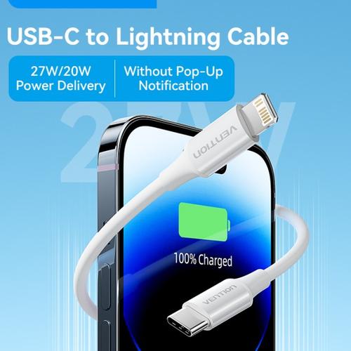 Jual Kabel USB A / Type C 2.0 to Lightning 3A Vention Fast Charger ...