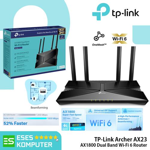 Promo Router TP-Link Archer AX23 AX1800 Dual-Band Wi-Fi 6 Router Cicil ...