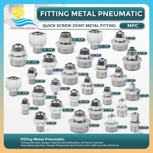 Promo Fitting lurus push in Metal MPC // Metal Fitting Conector MPC ...