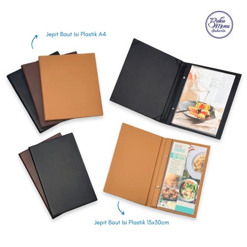 Jual Buku Menu Jakarta - Buku Menu Kulit Jepit Baut Isi Plastik A4 ...