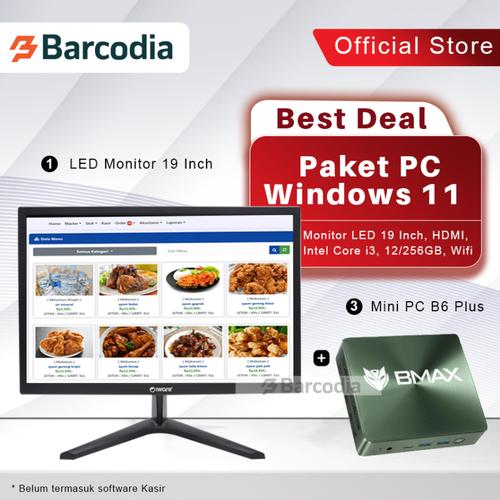 Promo Paket Pc MINI BMAX Windows 11 + Monitor Iware LM19 HD 19 ...