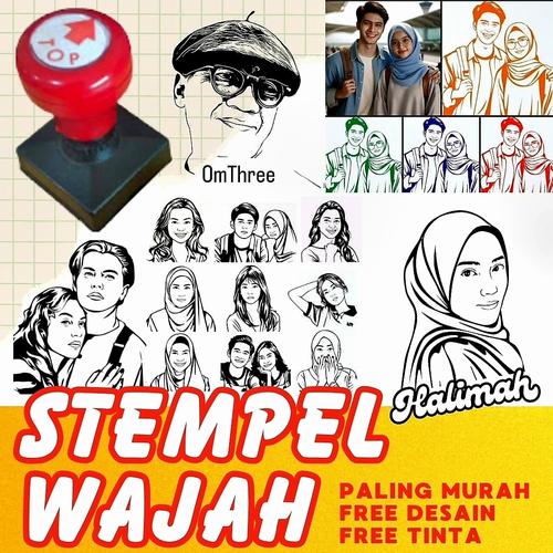 Jual STEMPEL PHOTO WAJAH CUSTOM PALING MURAH GRATIS DESAIN - Tinta ...