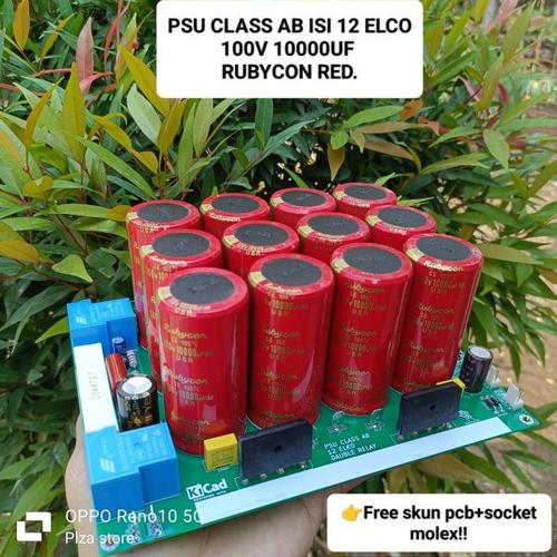 Jual Psu isi 12 elco 100v 10000uf Rubycon Red+Softstart+Tegangan ...